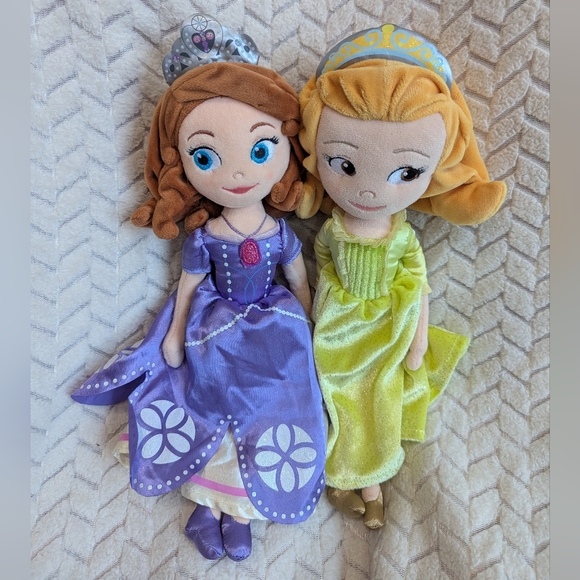 Toys | Disney Store Princess Sofia The First And Amber Plush Dolls Set ...